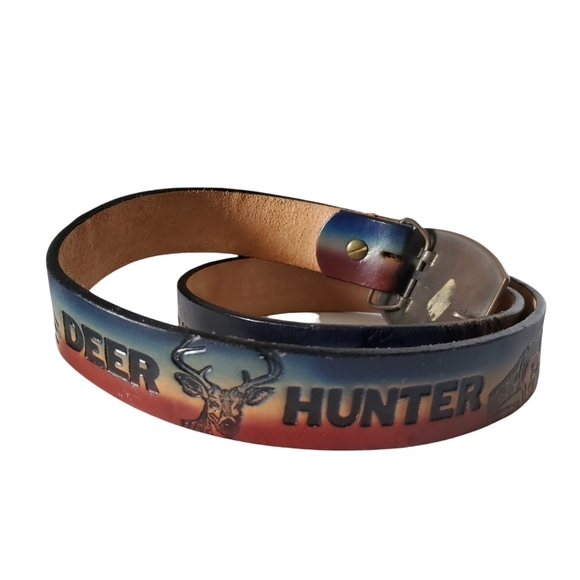 Vintage | Accessories | Vintage Mens Byrd Hand Tooled Whitetail Deer ...